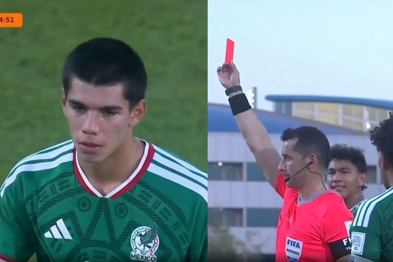 La pesadilla de José Navarro en el Mundial Sub-17: provoca penal, se va expulsado y México ...