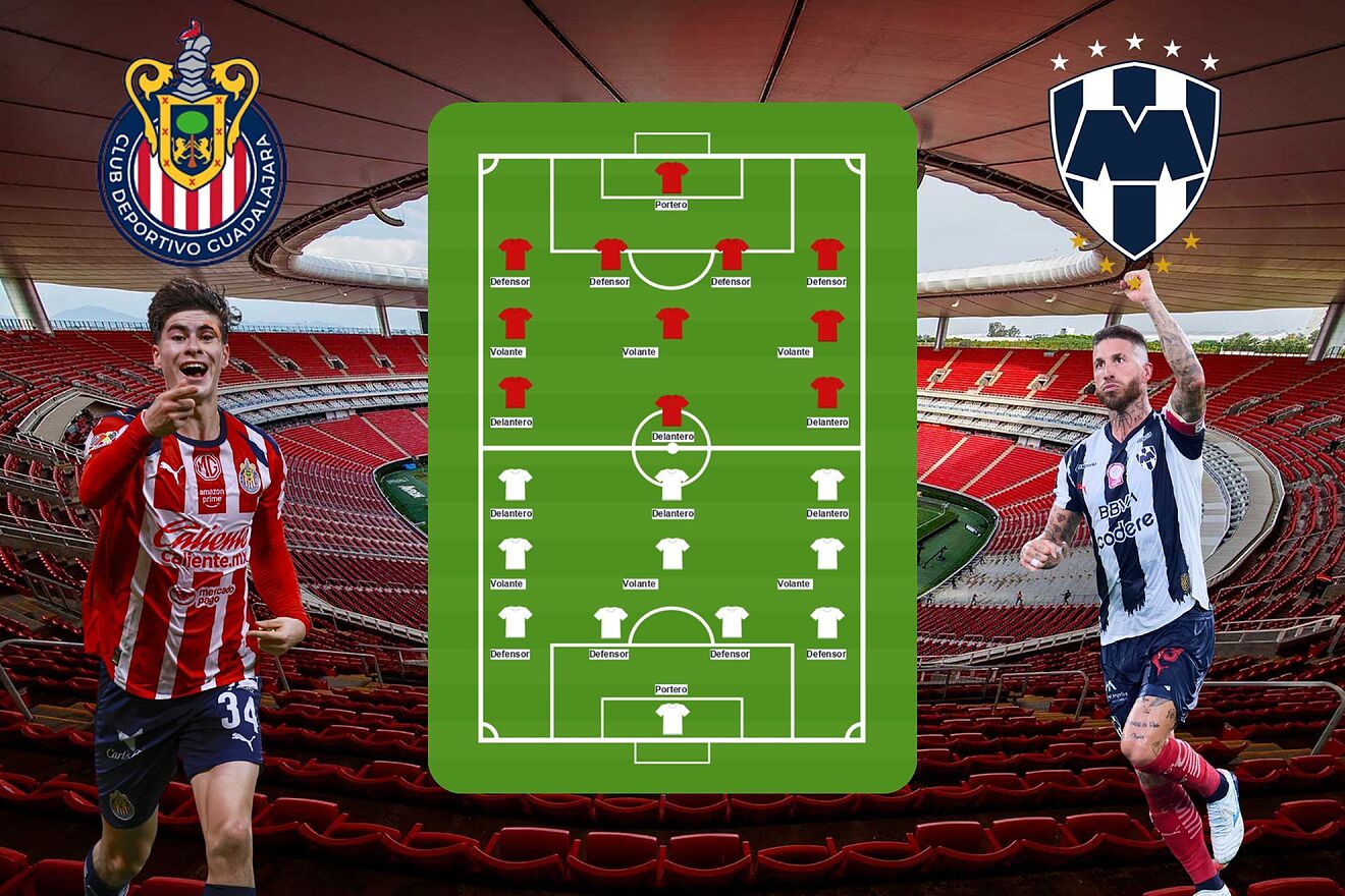 Liga MX 2025: ¿Cuáles serán los 11 iniciales para Chivas vs Monterrey ...